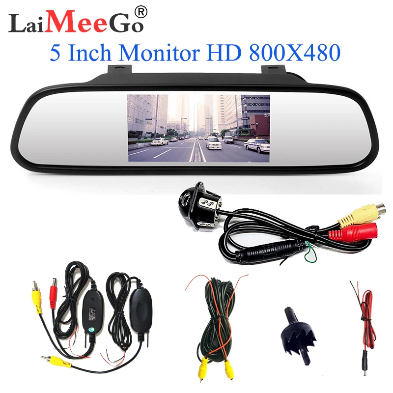 Car Styling Wireless 5 inch TFT LCD Screen Car Monitor Display for Rear ...