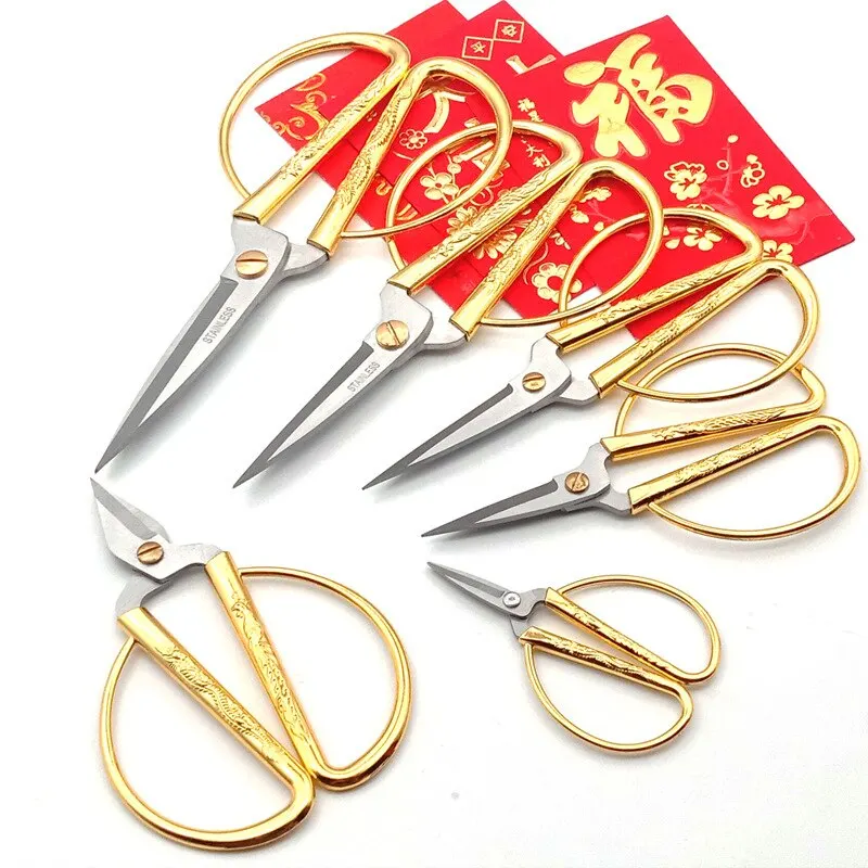 Tijeras-doradas-de-acero-inoxidable-para-costura-tijeras-de-sastre ...