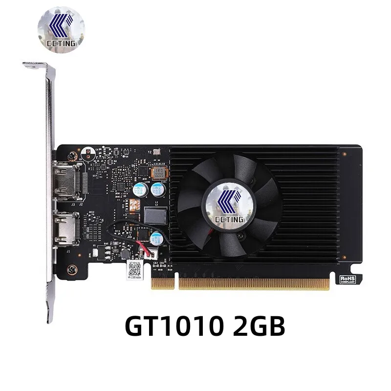 Ccting geforce gt 1010 lp 2gd4 placa gráfica gt1010 2gb 64bit 14nm ...
