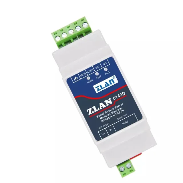 Zlan5143D Din Rail Rs485 Soros Port A Tcp/Ip Ethernet Converter Modbus Rtu -Hoz Tcp Serverhez ...