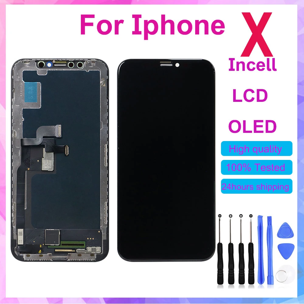 For iPhone X OLED LCD Display Screen + 3D Touch Digitizer Assembly No ...