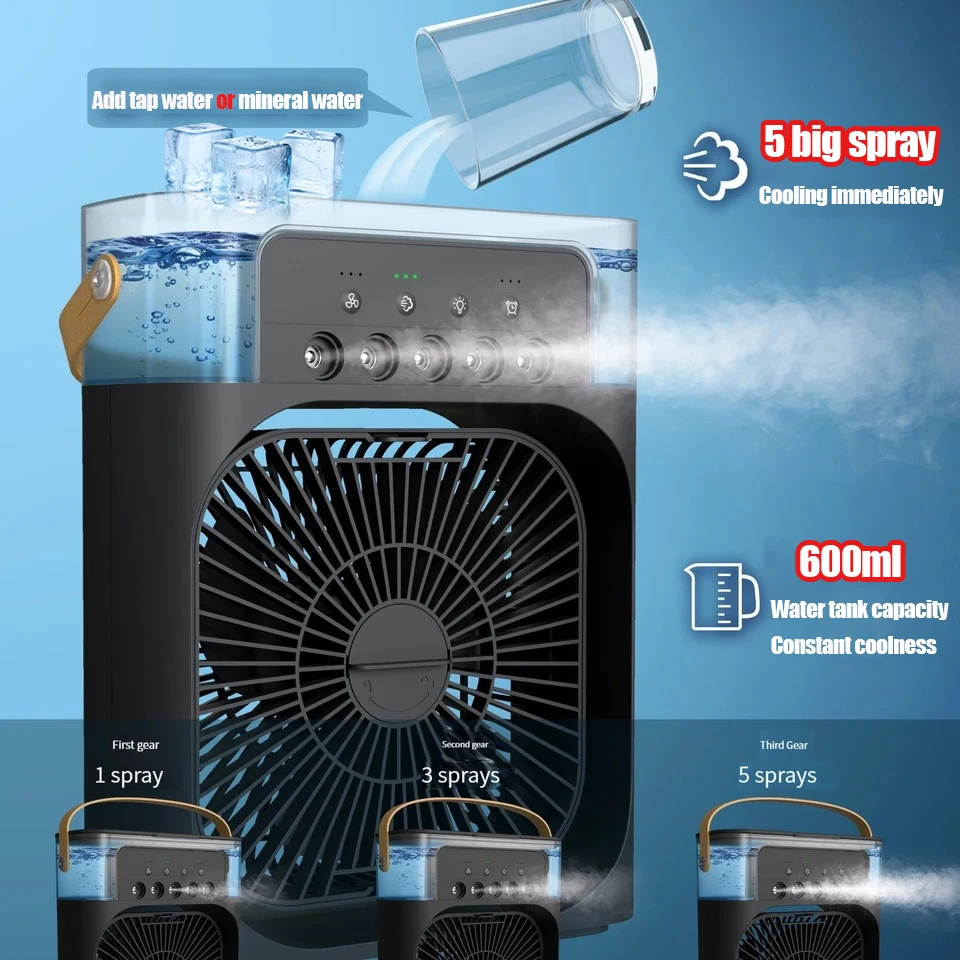 Portable-3-In-1-Fan-AIr-Conditioner-Household-Small-Air-Cooler-LED ...