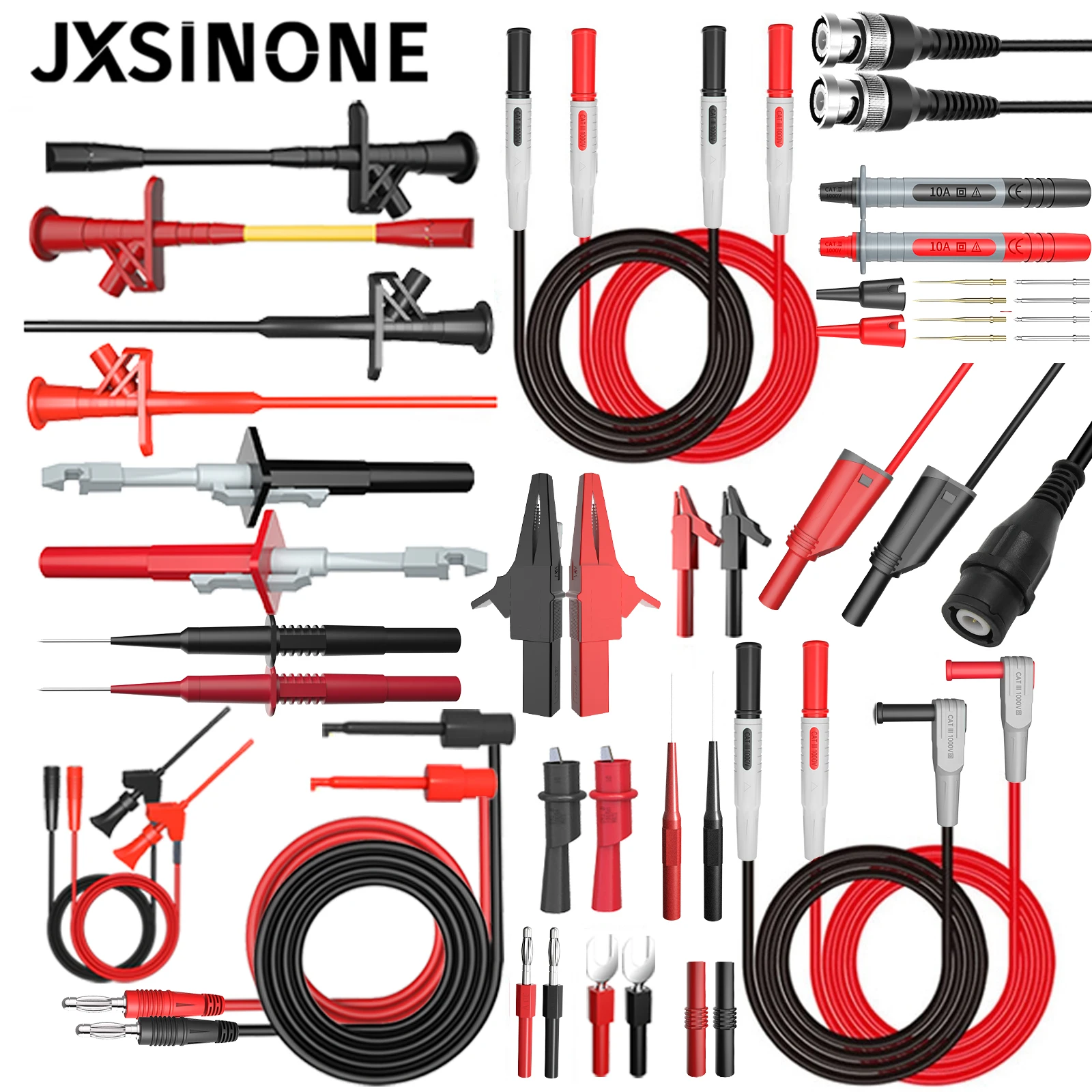 JXSINONE P1600 series Multimeter Test Lead Kit 4mm Banana Plug Test ...