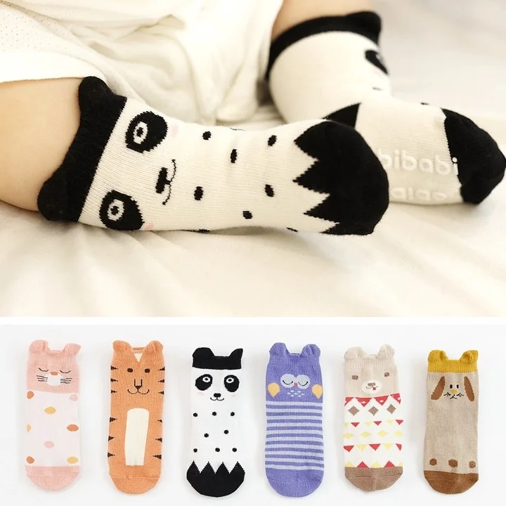 Cute Cartoon Animal Baby Socks Autumn Infant Children Anti-slip Spring ...