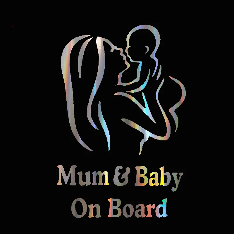 Warining-Mum-and-Baby-on-Board-Safety-Car-Stickers-Creative-Figure ...