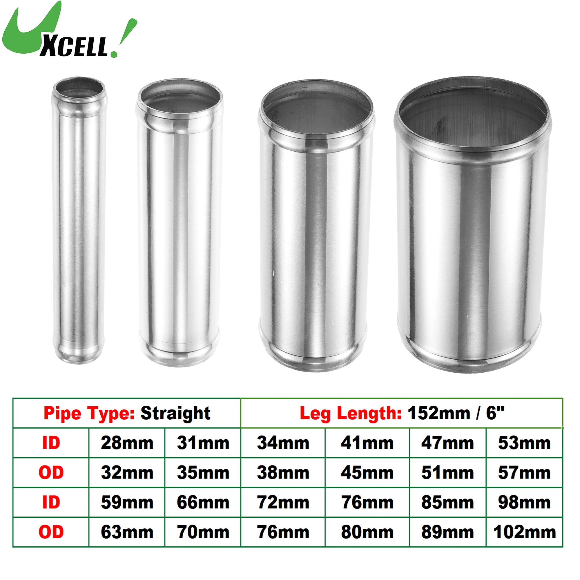 UXCELL-OD-32-102mm-ID-28mm-98mm-Car-Aluminum-Alloy-Tube-Intercooler ...