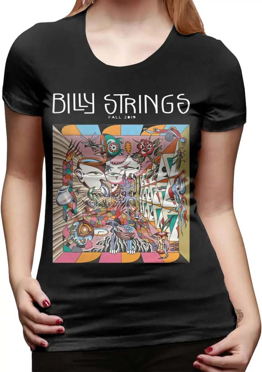 Billy-Strings-Shirt-Womens-Classic-Crew-Neck-T-Shirt-Cotton-Short ...