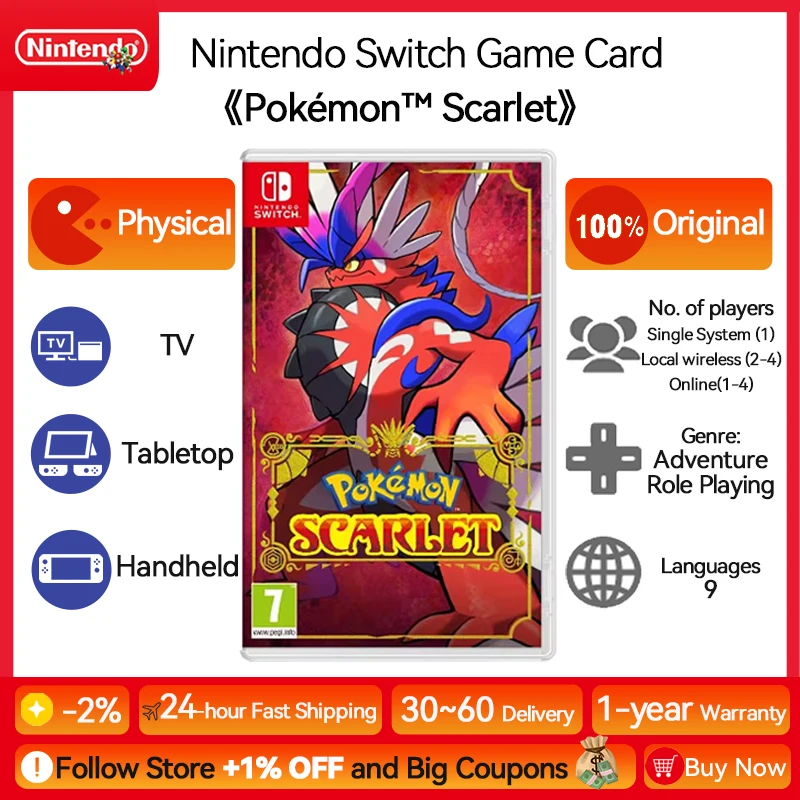 Pokemon Scarlet Nintendo Switch Game Deals Physical for Nintendo Switch ...