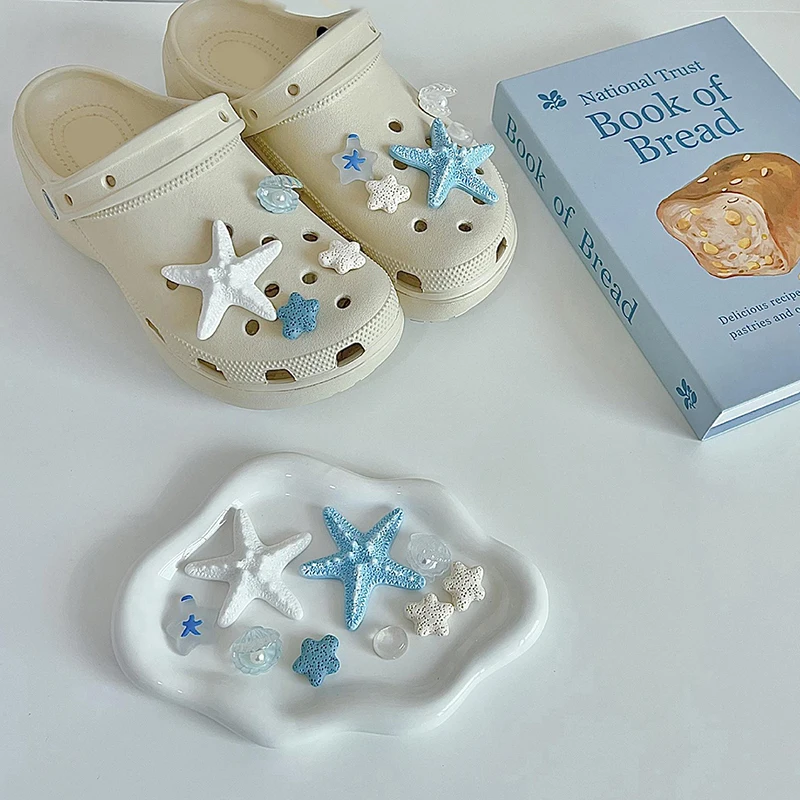 9Pc/Set Ocean Volcanic Rock Starfish DIY Detachable Shoe Accessories ...