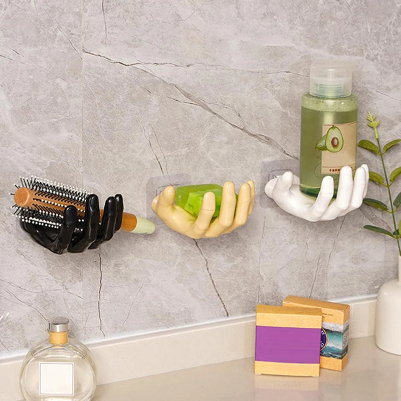 Storage-Resin-Hand-Design-Wall-Hanger-Bathroom-Supplies-Hanger-Hooks ...