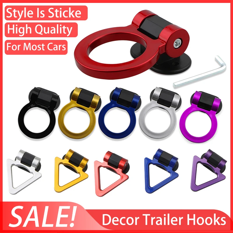 1pcs Car Styling Trailer Hooks Sticker Decoration Auto Rear Front