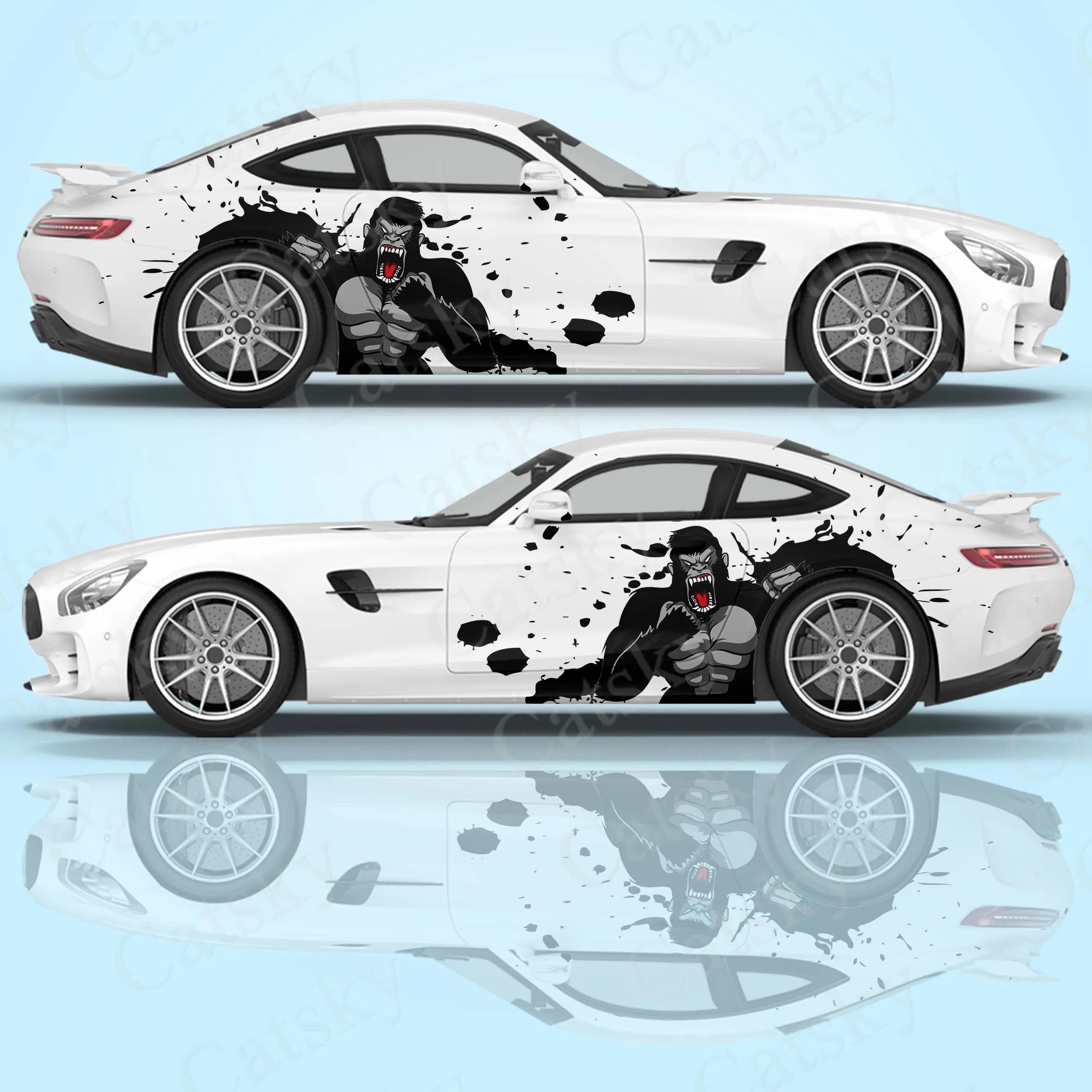 Gorilla-Animal-Car-Sticker-Pattern-Side-Car-Wrap-Vehicle-Side-Graphic ...