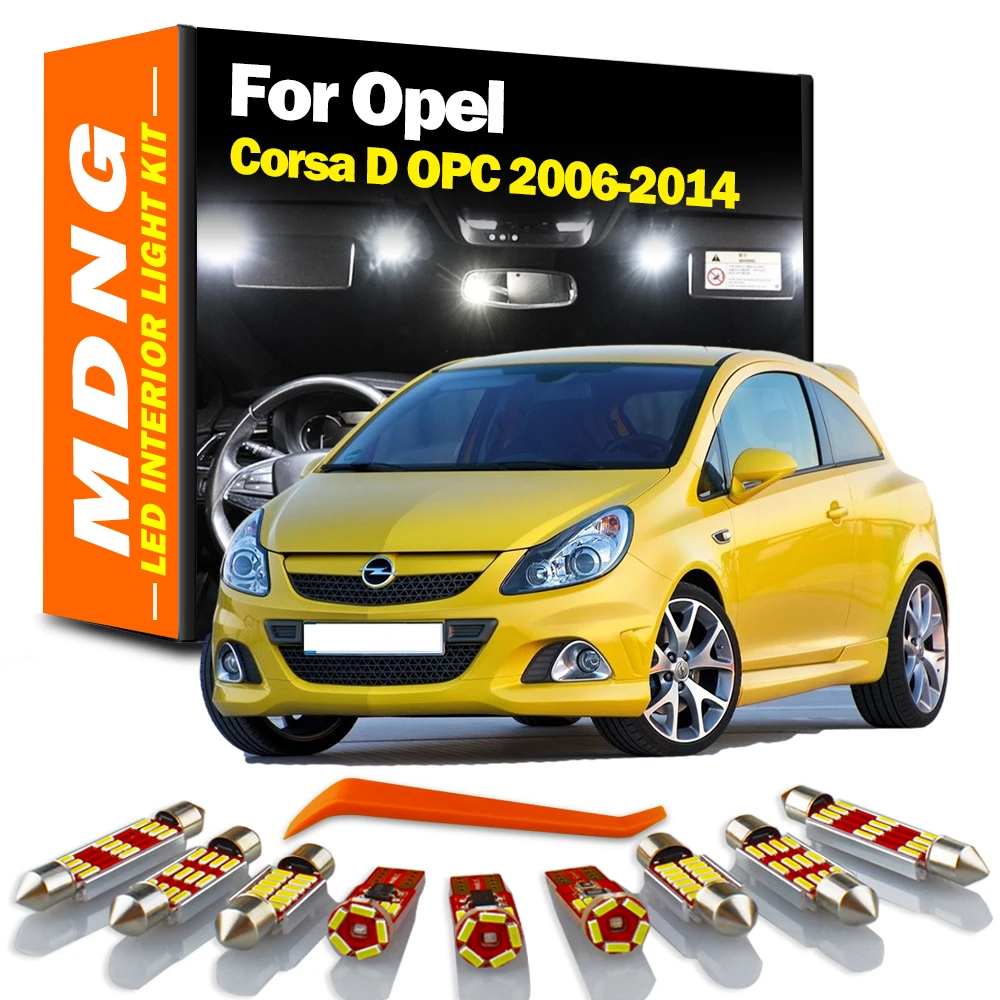 Mdng 11pcs For Opel Corsa D Opc 2006-2011 2012 2013 2014 Vehicle Lamp Led Interior Dome Map ...