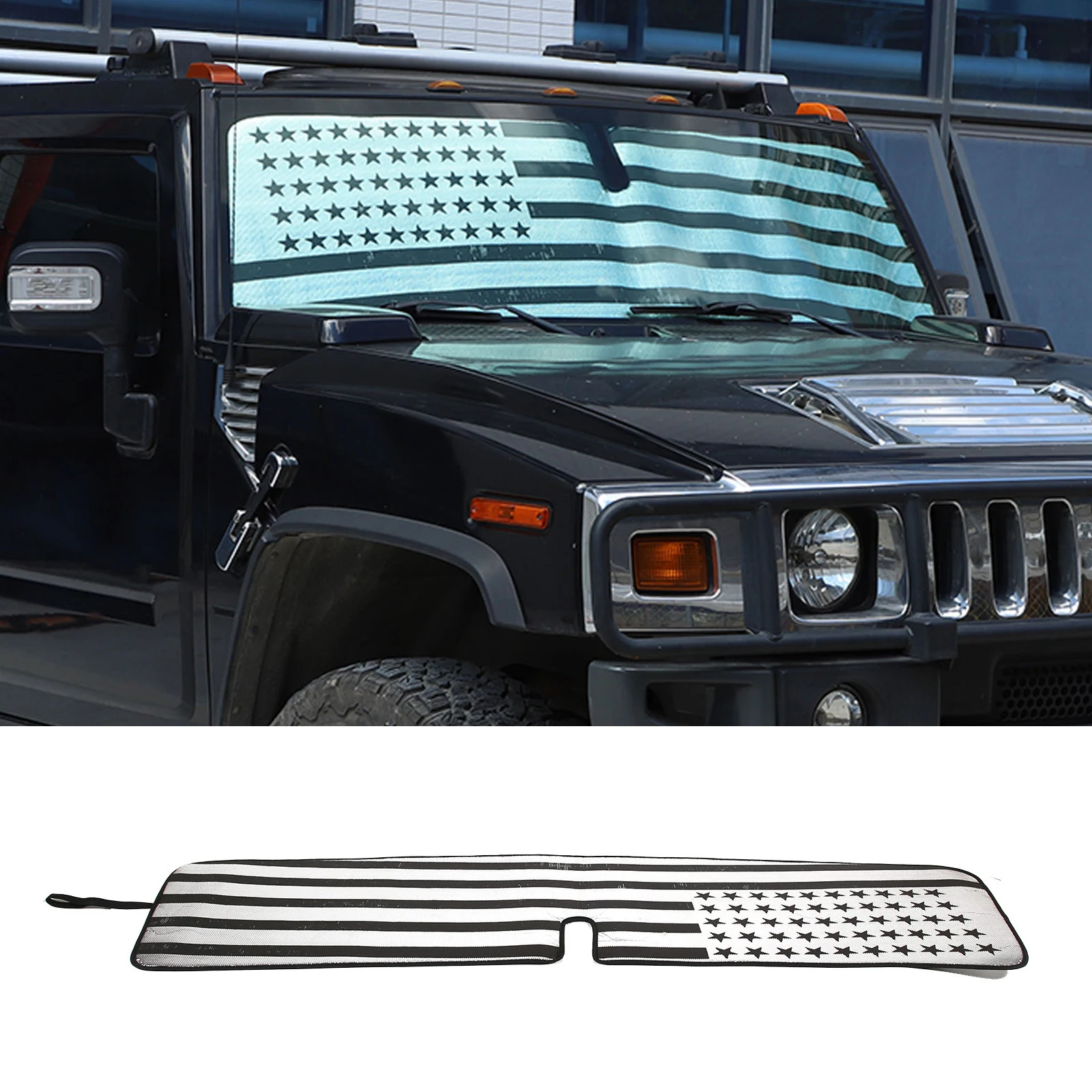 For-Hummer-H2-H3-2003-2009-Car-Styling-Silver-Car-forward-Windshield ...