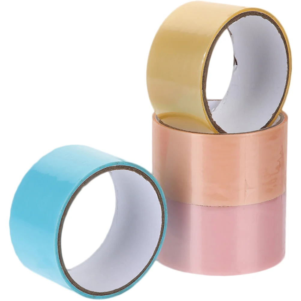 4-Rolls-Adhesive-Tape-Goo-Ball-Child-Toys-Colored-Tapes-Sticky-Rolling ...