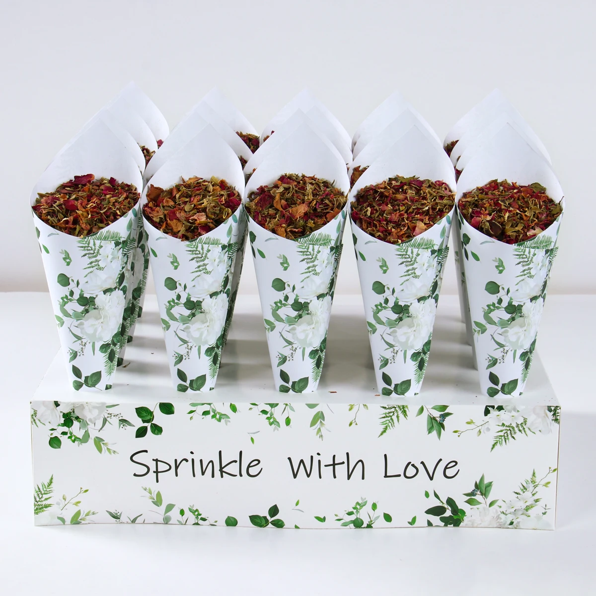 Kraft-Paper-Wedding-Confetti-Cone-Holder-Support-For-Wedding-Decoration ...