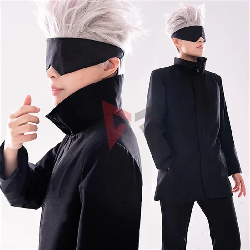 New-Jujutsu-Kaisen-Satoru-Gojo-Cosplay-Costume-Coat-Pants-Eye-Patch-For ...