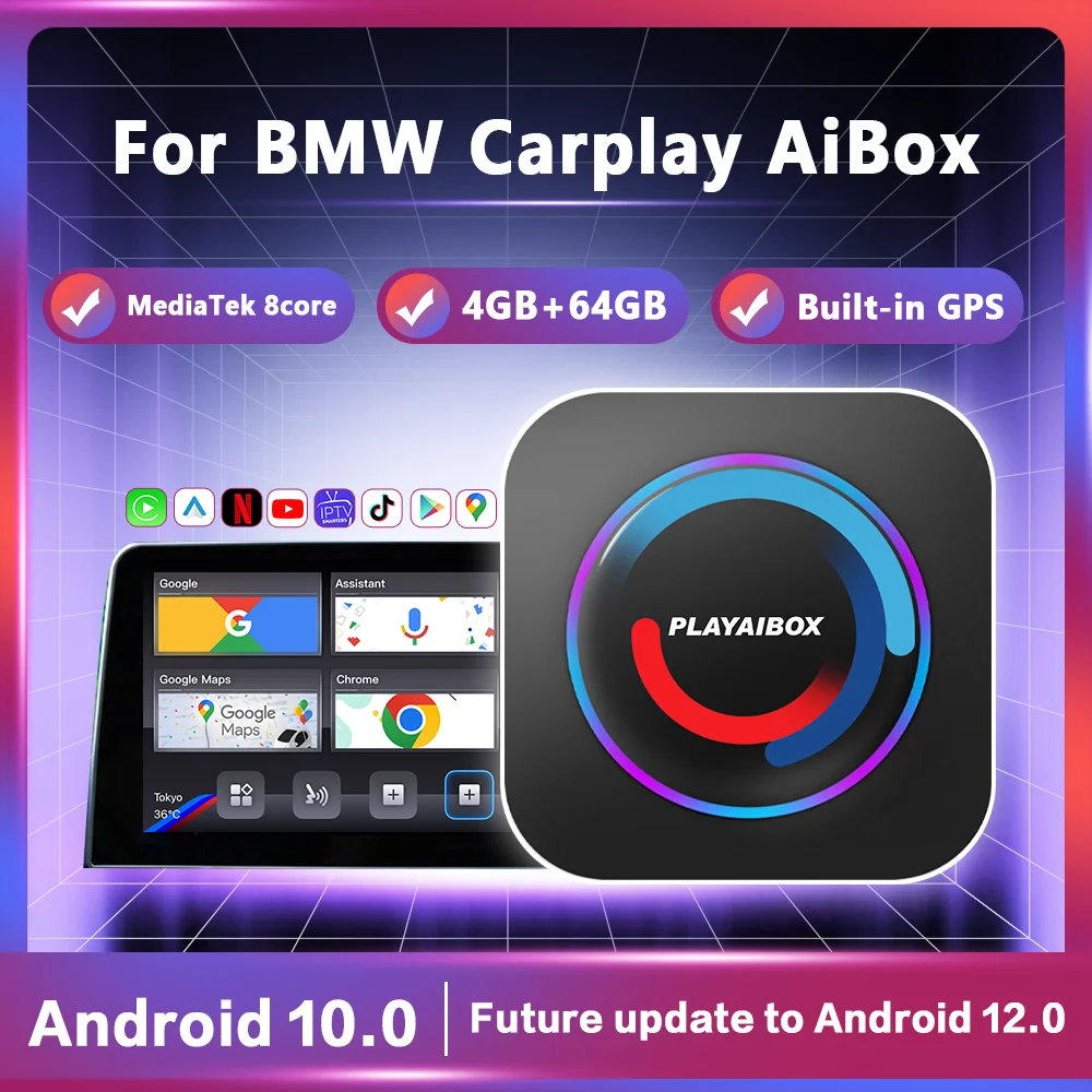 카플레이 Ai 박스 안드로이드 자동 안드로이드 10 시스템 Iptv 넷플릭스 유튜브 2023 4G 라이트 내장 Gps 플러리 ...