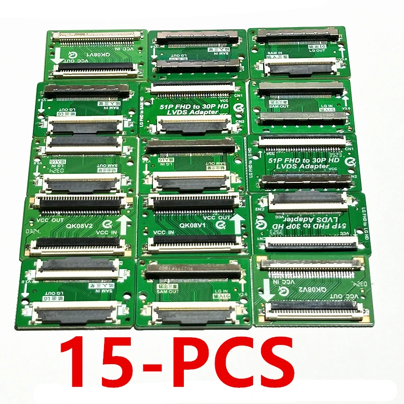 15PCS-FHD-LVDS-2K-51pin-30pin-SAM-Turn-LG-Cable-Connector-Cable-Adapter ...