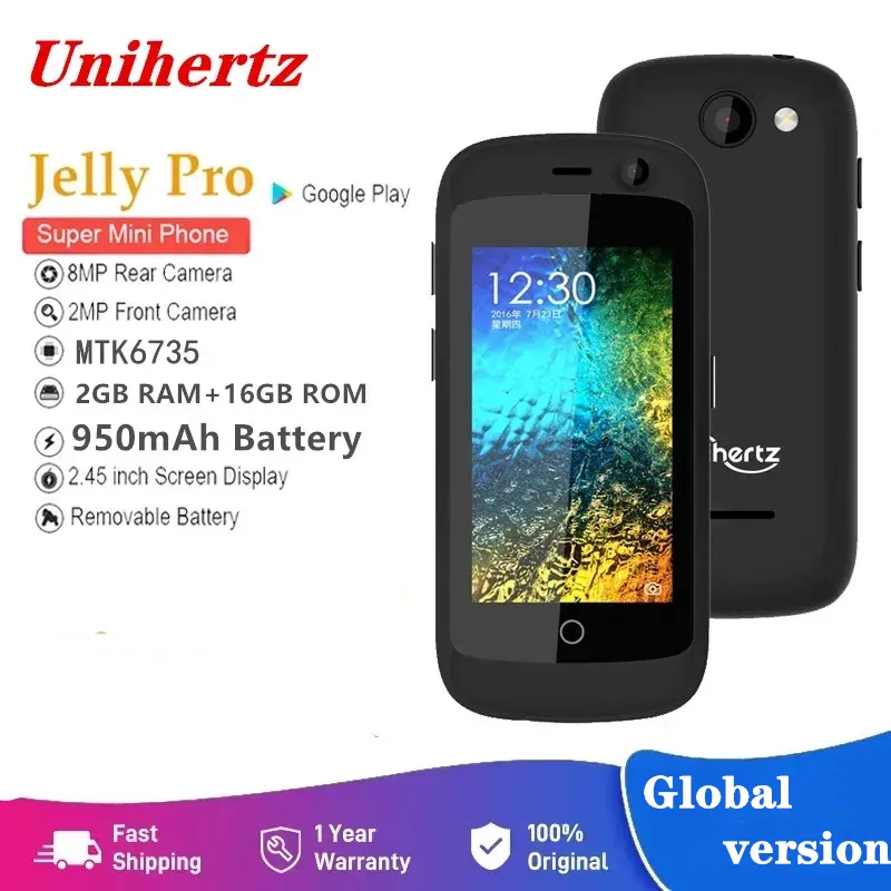 Unihertz teléfono inteligente Jelly Pro super Mini, Original, 2GB + 16GB, Android 7,0 ...