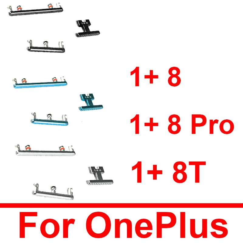 1 Set Side Audio Control Volume + Power Button Keys For Oneplus 8 8 Pro ...