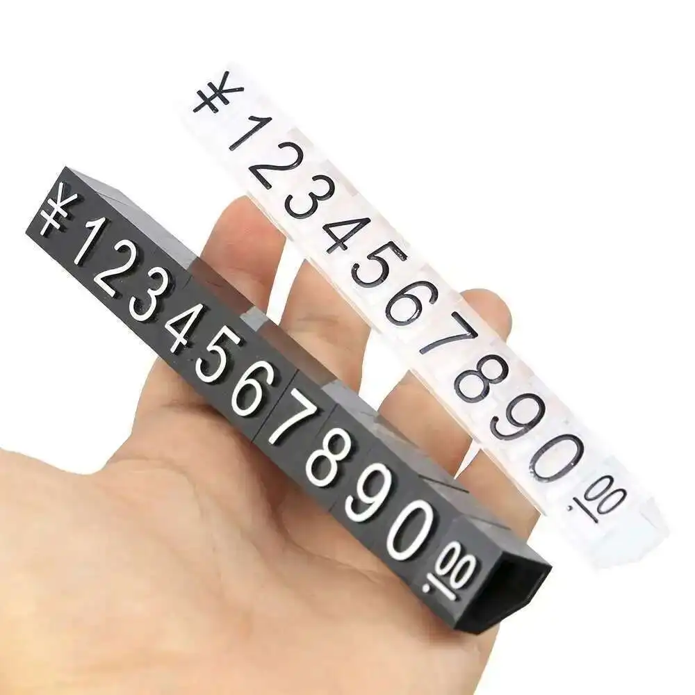 50pcs Plastic Large Combined Rmb Number Digit Cubes Stick Clothes Phone ...