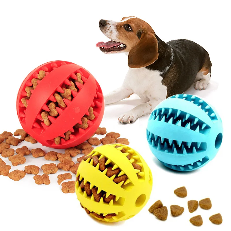 Dog ball with dental care function studs dog toy made of natural rubber ...