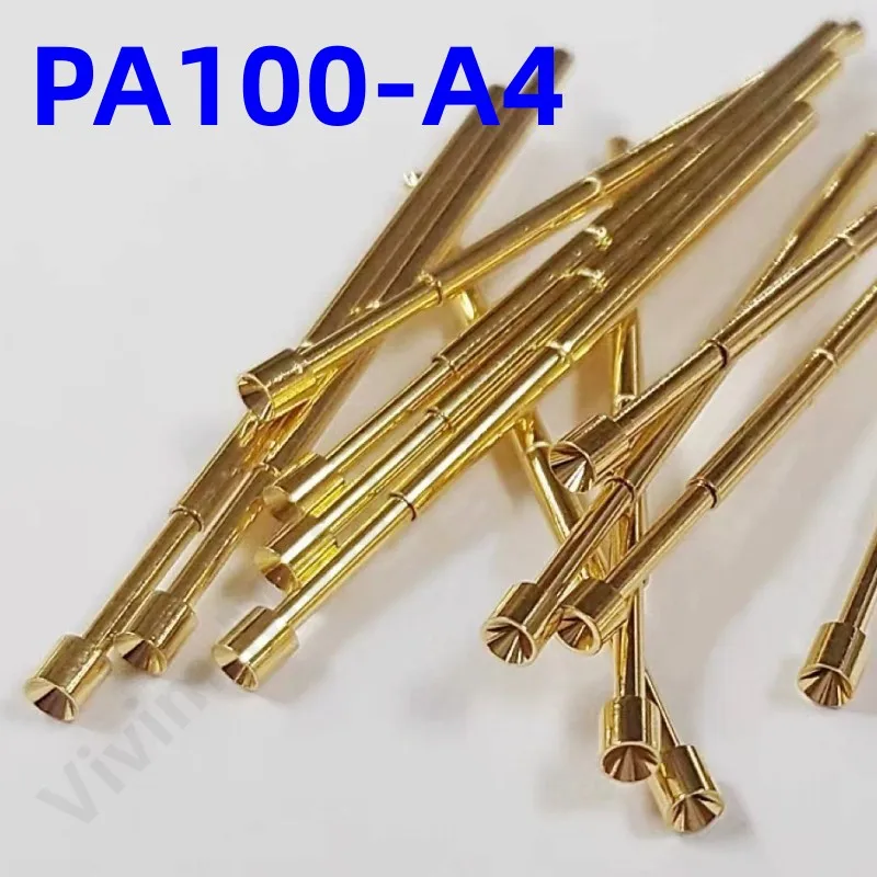 100PCS PA100 A4 Spring Test Probe Gold plated Head Test Pin 33.35mm ...