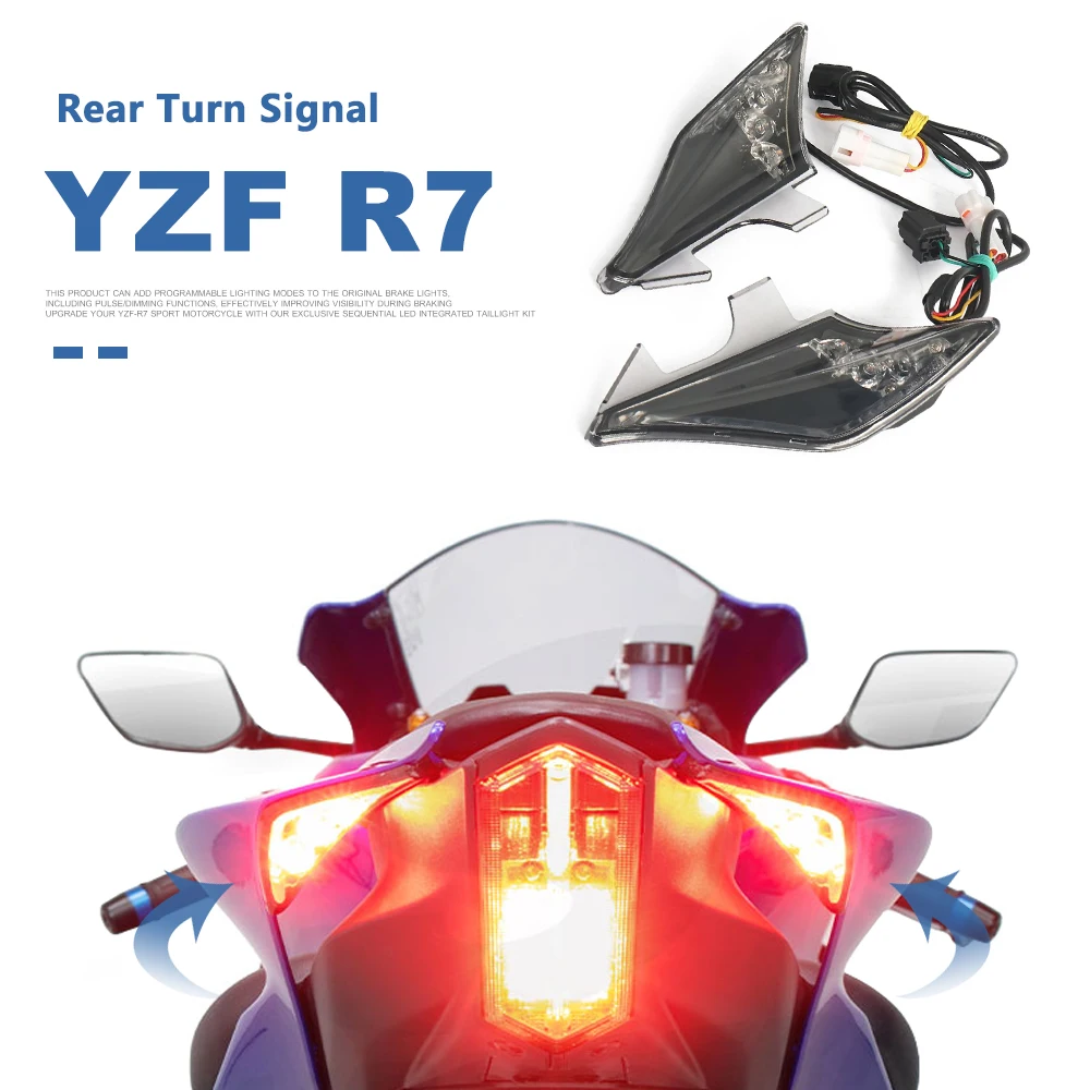 Motorcycle LED Turn Signal Light In-Tail LED Integrated Tail Light Turn ...