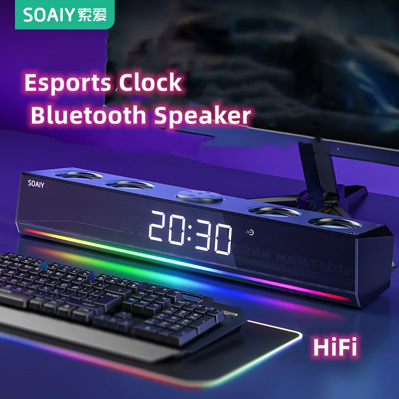SOAIY-SH18-Wireless-Bluetooth-RGB-Gaming-Speaker-Stereo-Subwoofer-USB ...
