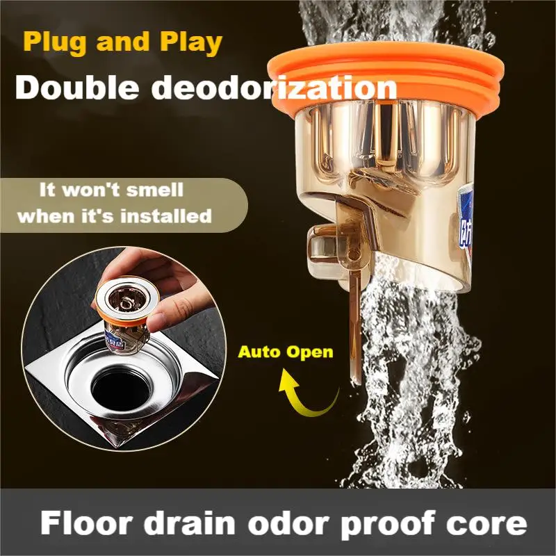 Bathroom-Floor-Drain-Core-Universal-Deodorant-Sewer-Seal-Leak-ABS-Anti ...