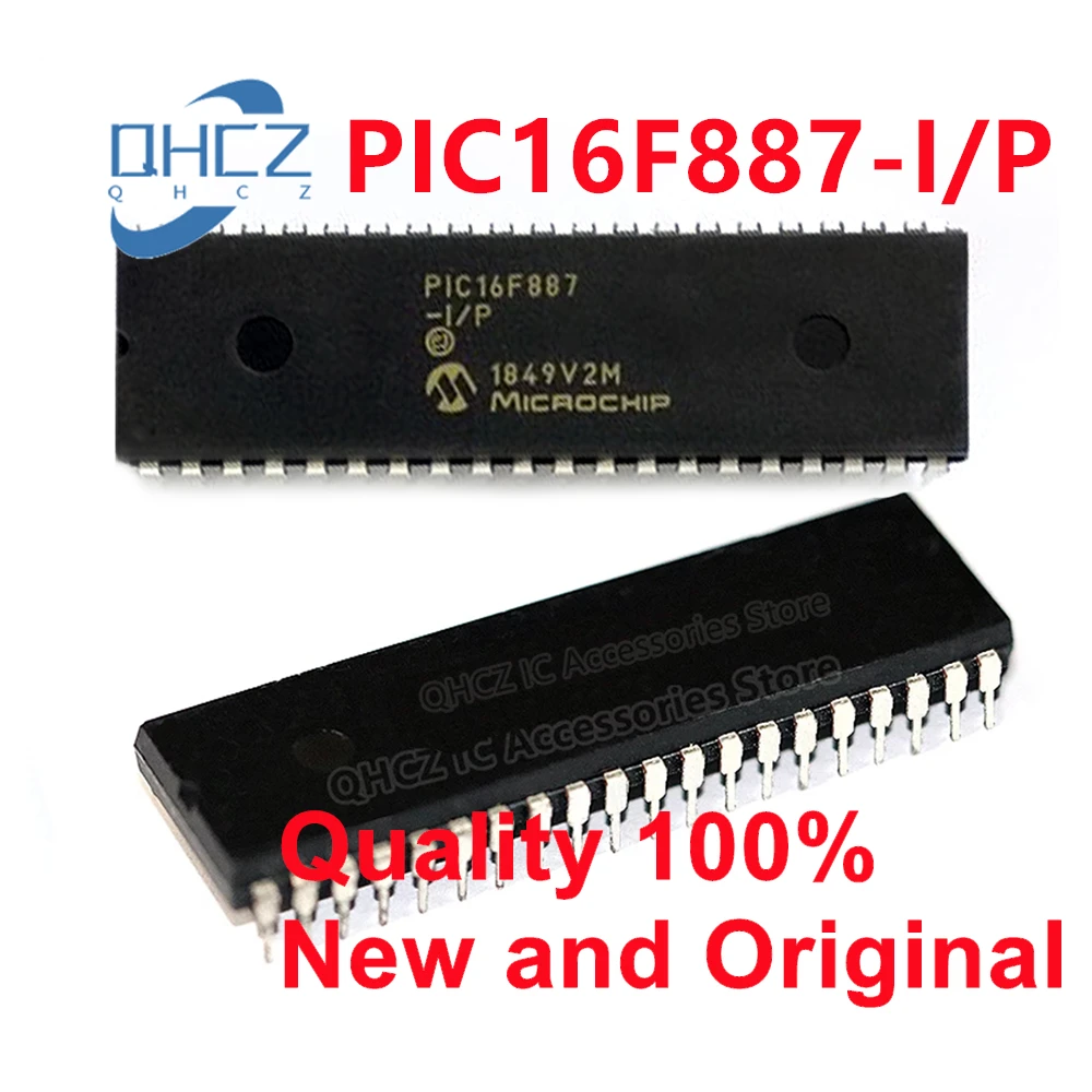 100% New Original PIC16F887 I/P Electronic components PIC16F887 Microcontroller chip 16F887 MCU ...