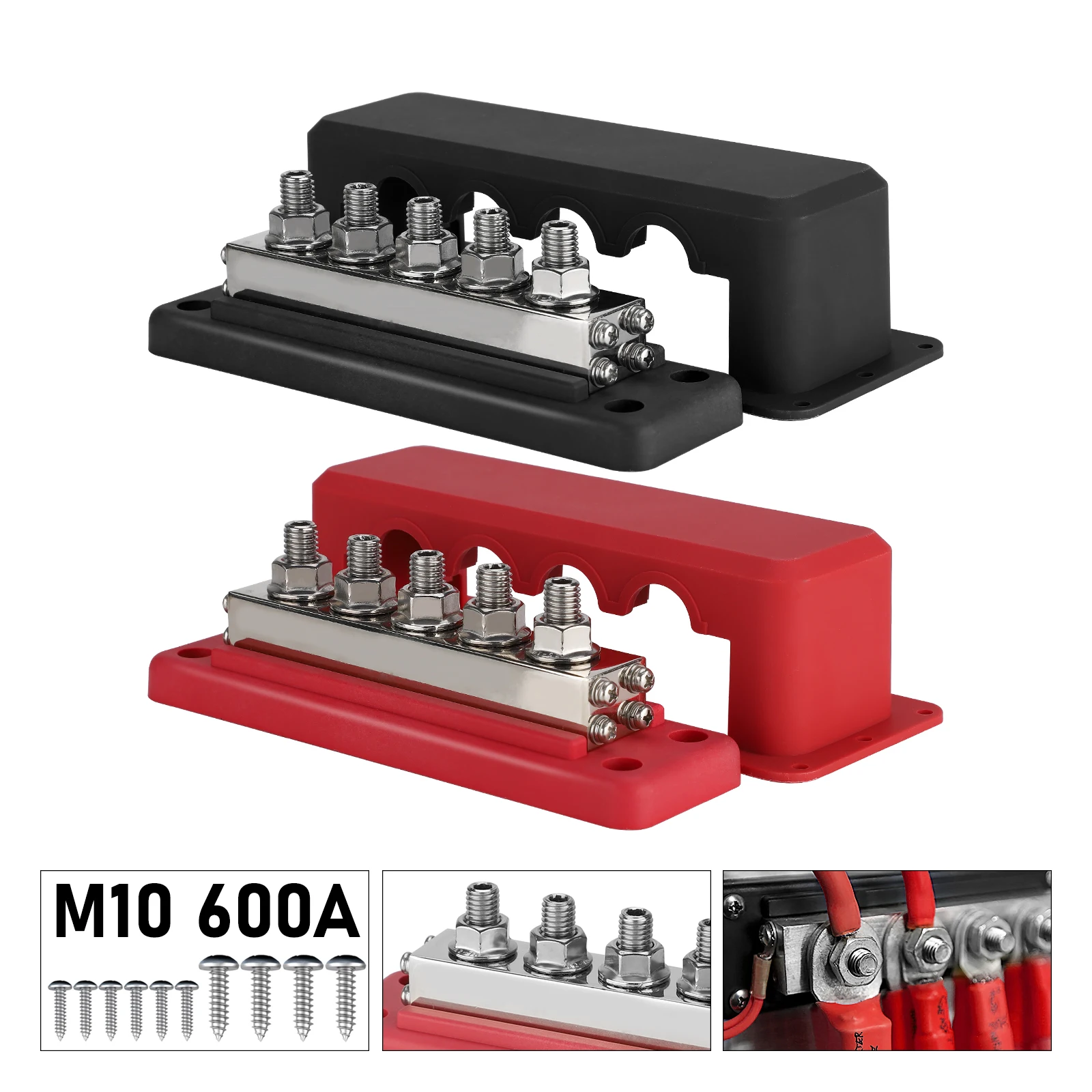 Bus Bar Terminal Block Car M10 5 Way Busbar Terminal Block Power ...