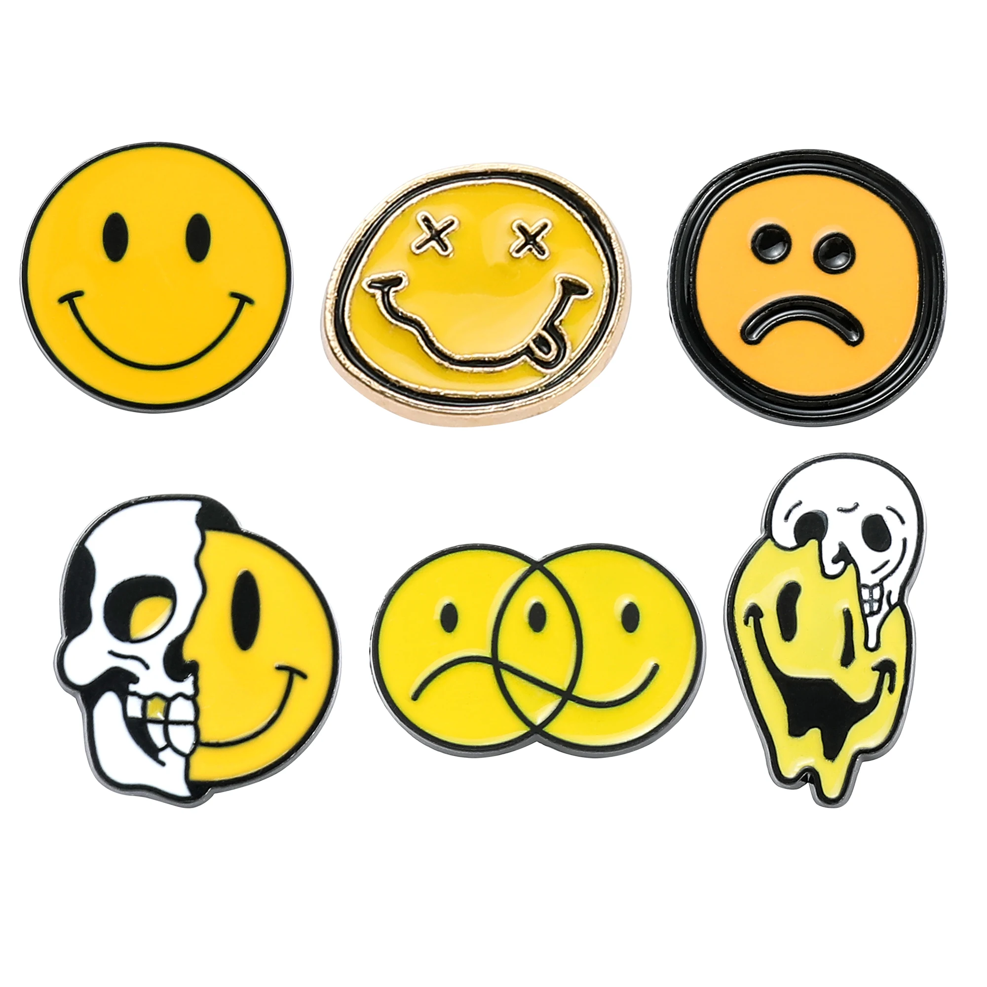 Skeleton-Enamel-Pins-Movie-Role-Face-Brooches-Punk-Gothic-Skeleton ...