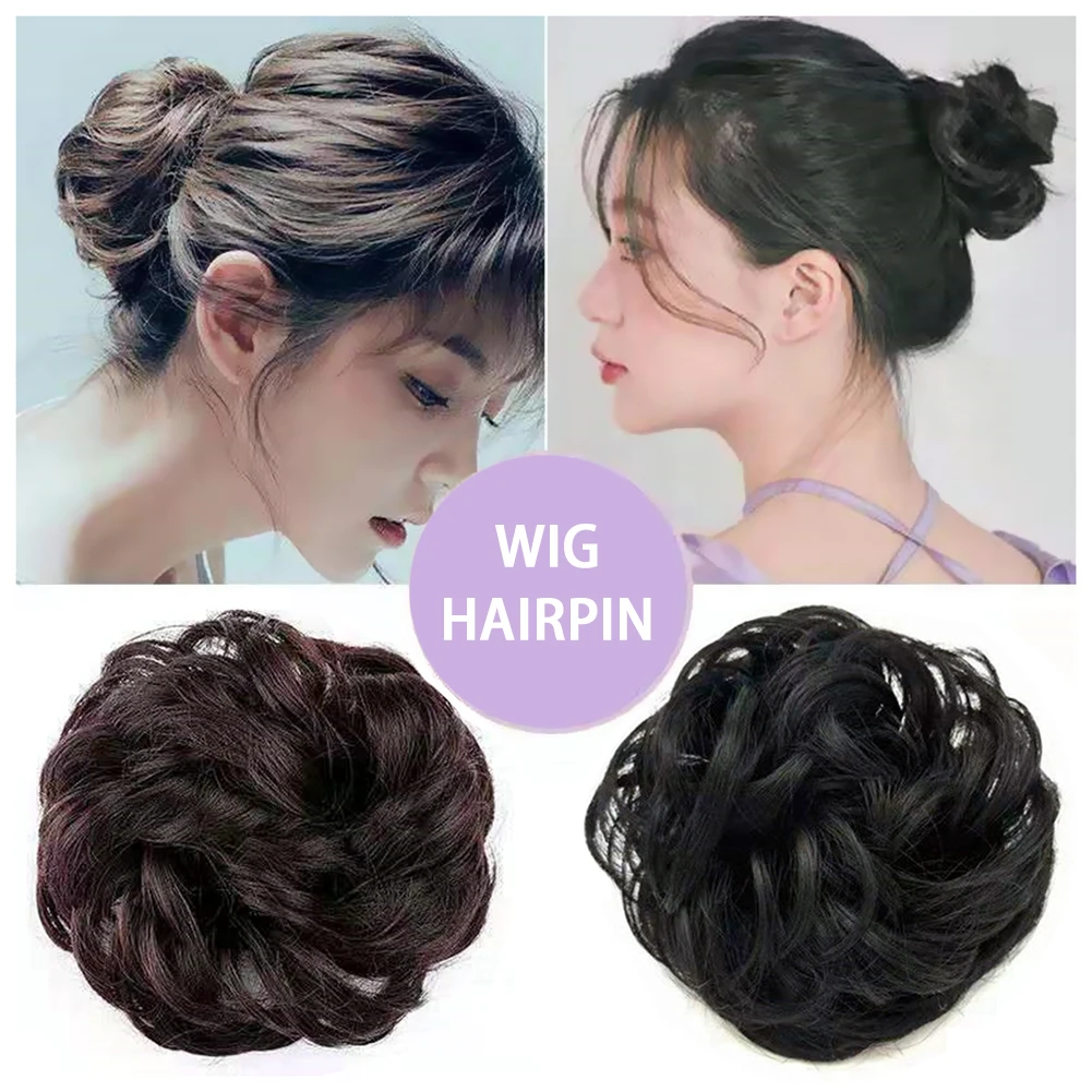 Fluffy-Wig-Scrunchies-Curly-Messy-Bun-Hair-Piece-Styling-Tool-Wig-Fake ...