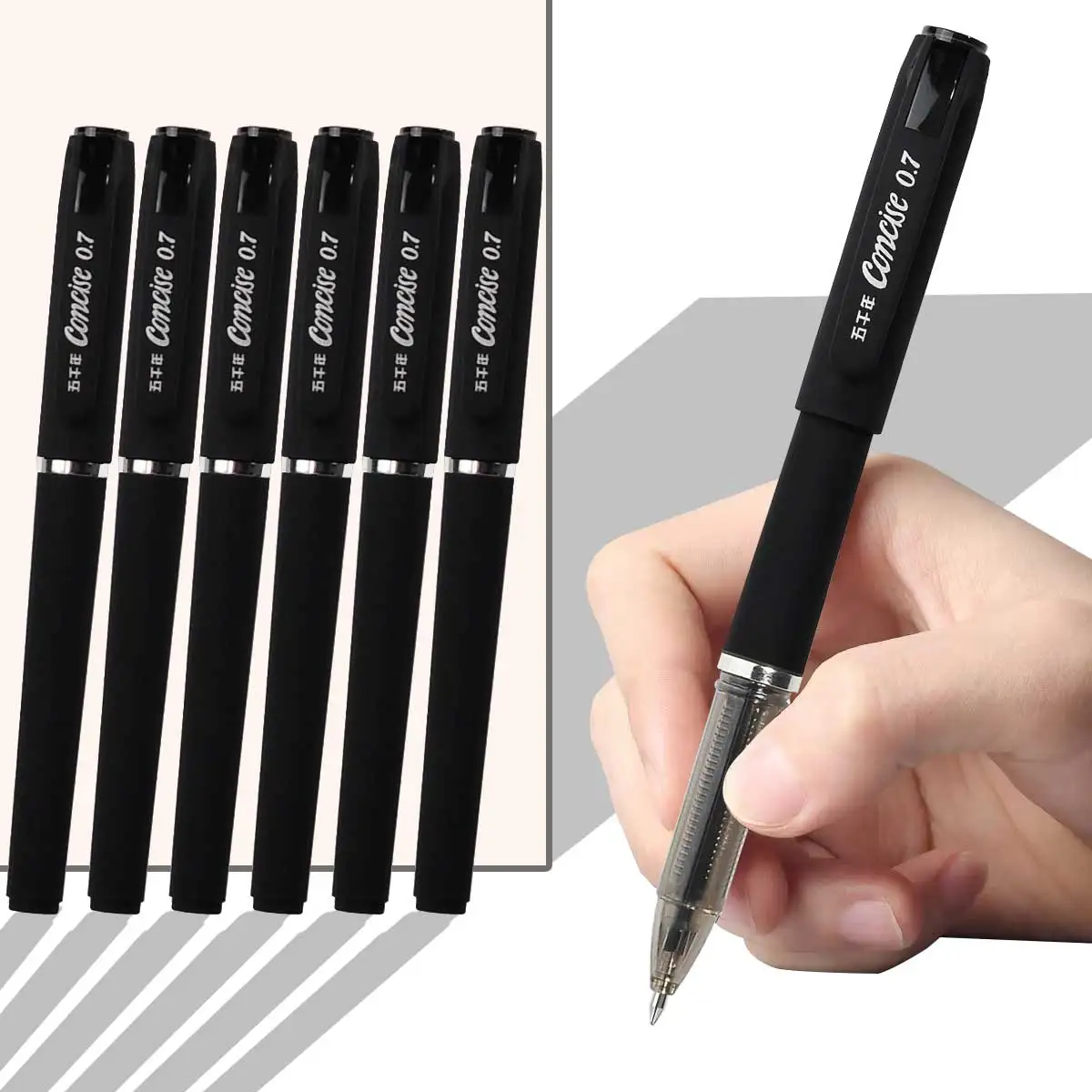 3-6-12-Pack-0-7mm-black-Gel-Pens-Quick-Drying-High-Capacity-Ink-in ...