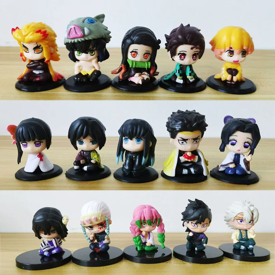 15-PCS-Set-Q-Version-Demon-Slayer-Sitting-Ghost-Doll-Tanjiro-Nidouzi ...