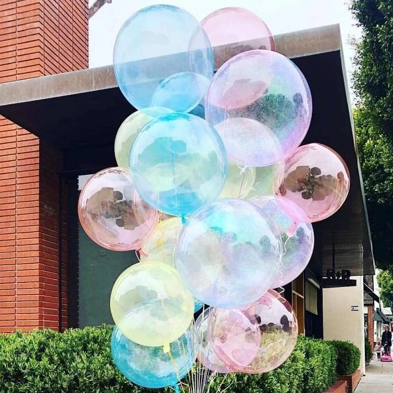 Globos-de-burbujas-de-cristal-de-l-tex-globos-transparentes-de-colores ...