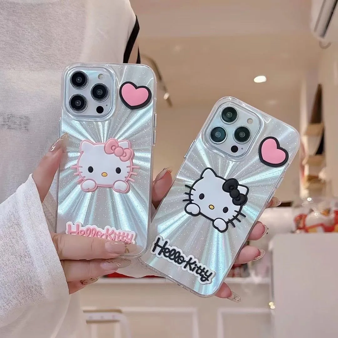 Glisten-Hello-Kitty-Dazzling-DIY-Cartoon-Laser-Phone-Case-for-iPhone-14 ...