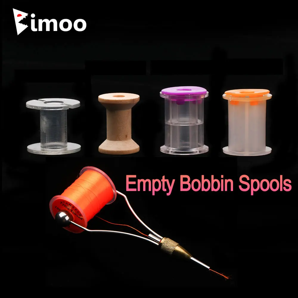 Bimoo-5pcs-Fly-Tying-Empty-Standard-Bobbin-Spools-Thread-Spool-W-Buckle ...