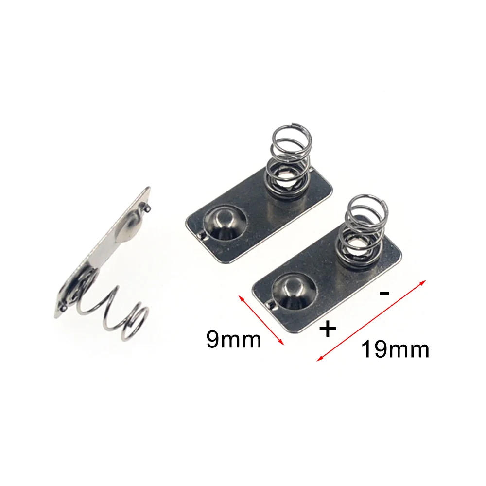 10pcs-19x9mm-Replacement-Metal-Batteries-Spring-Contact-Plate-Silver ...