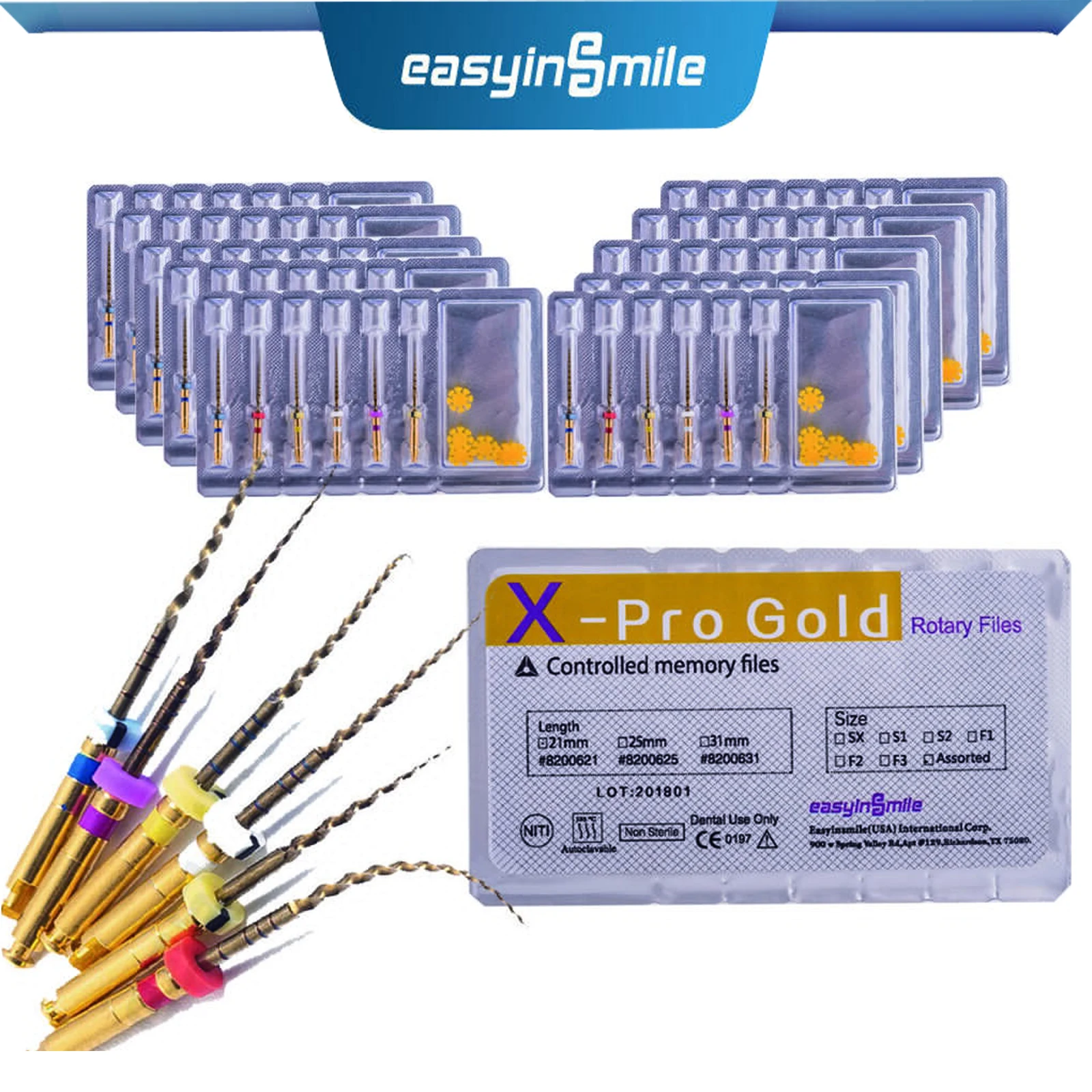 Easyinsmile-Arquivos-Endo-Dental-Ouro-X-Pro-NITI-Grande-Arquivo-Endod ...