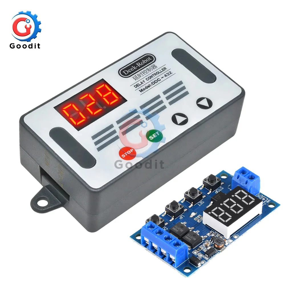 DC-12V-24V-LED-Digital-Time-Delay-Relay-High-level-trigger-Cycle-Timer ...