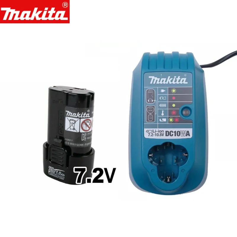 Original Makita BL0715 7.2V 1.5Ah Battery DC10WA Charger for DF012DSE ...