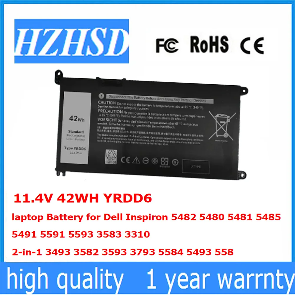 YRDD6 Original Battery For Dell Inspiron 5482 5480 5481 5485 5491 5591 ...