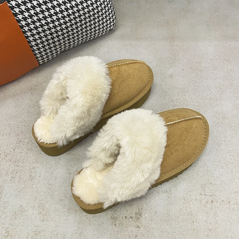 Chausson-pantoufle - Femme - Pantoufles d'hiver en fourrure - Chaudes ...