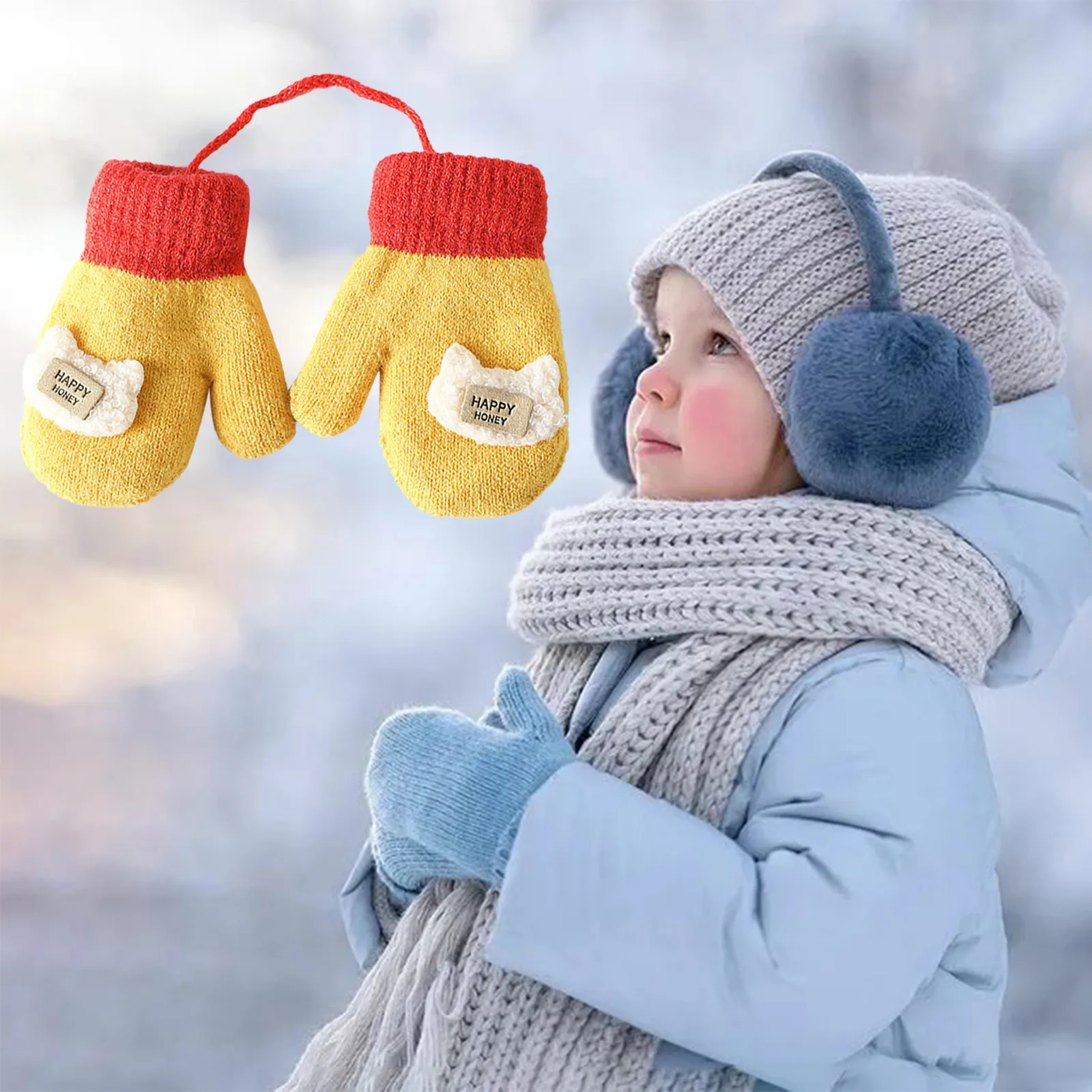 Gloves-Gloves-Warm-For-Baby-Boys-For-Kids-Kintted-Girls-Gloves-Ski ...