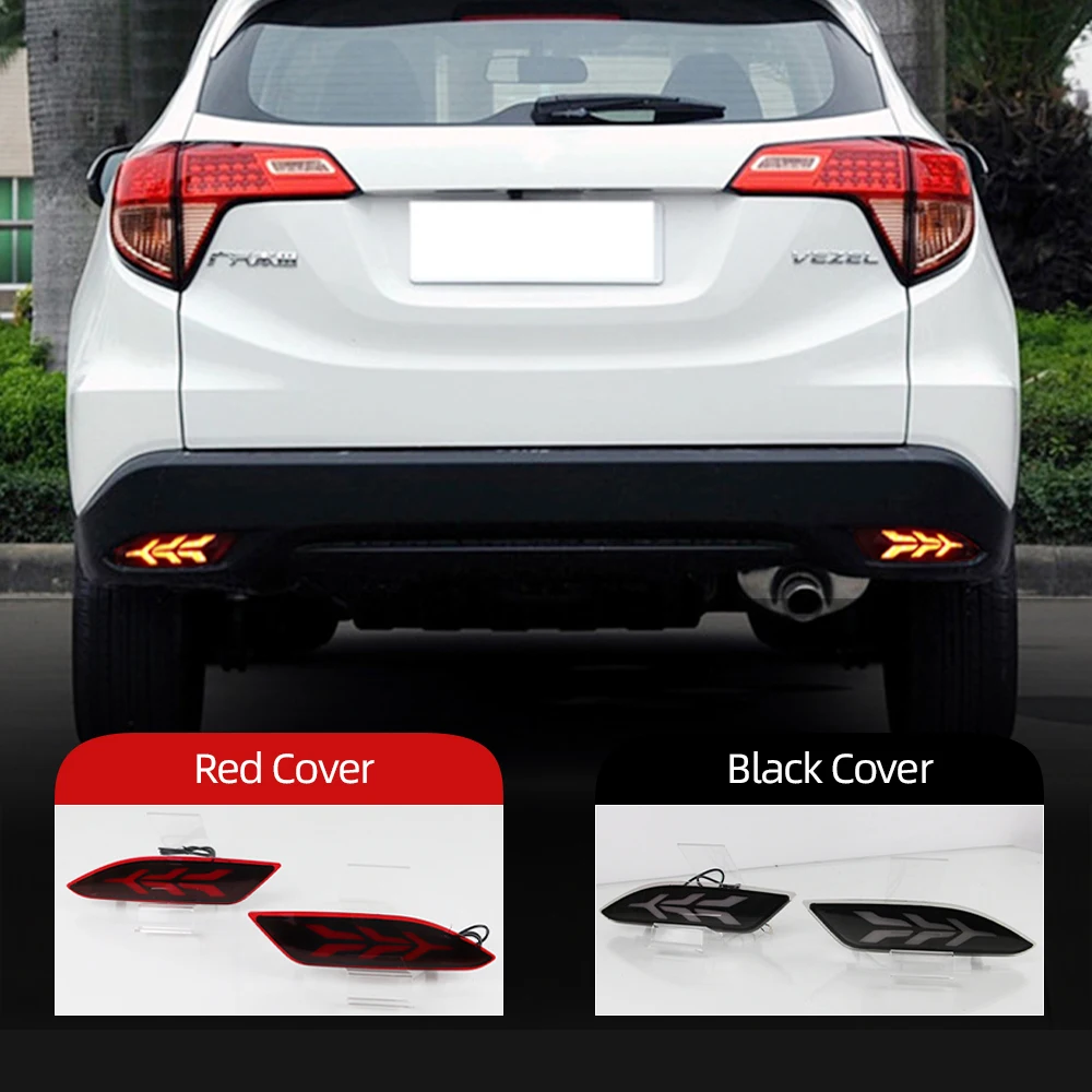 Car LED Reflector For Honda HRV HR-V 2015 2016 2017 2018 Rear Bumper ...