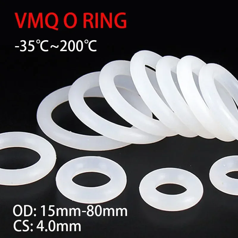 20pcs-VMQ-O-Ring-Seal-Gasket-CS-4-0mm-OD-15-80mm-Silicone-Rubber ...