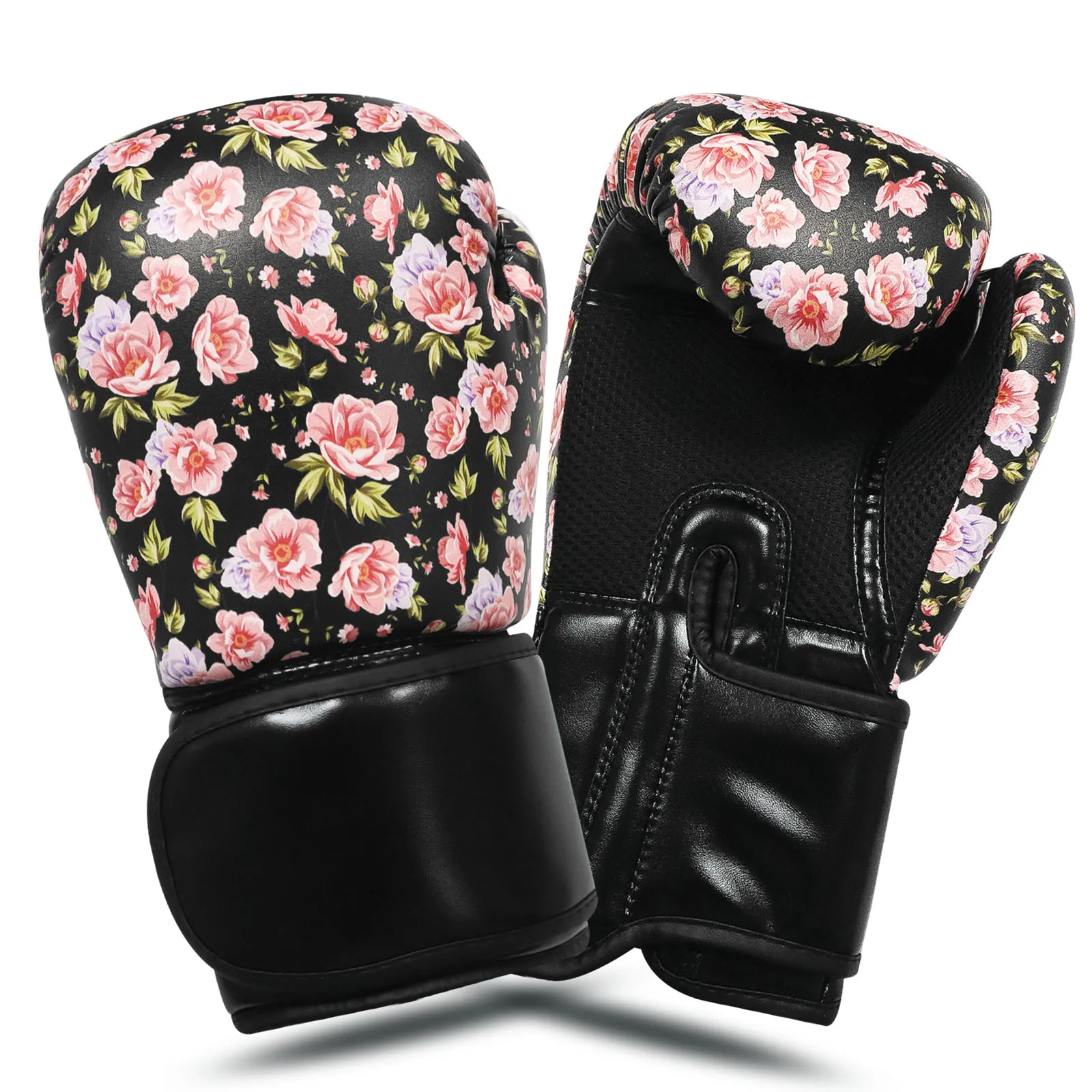Boxing-Gloves-Women-8-10-12-14-oz-Leather-Womens-Kickboxing-Sparring ...